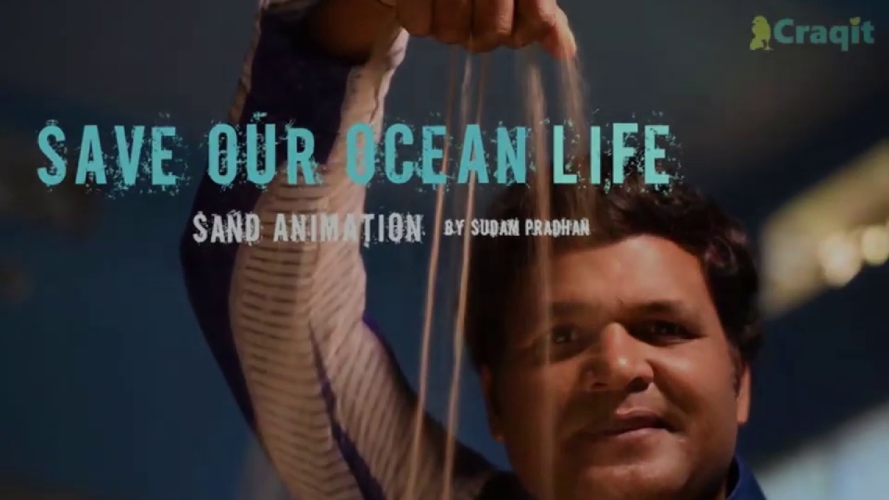 Save our ocean life - a sand animation master art - YouTube