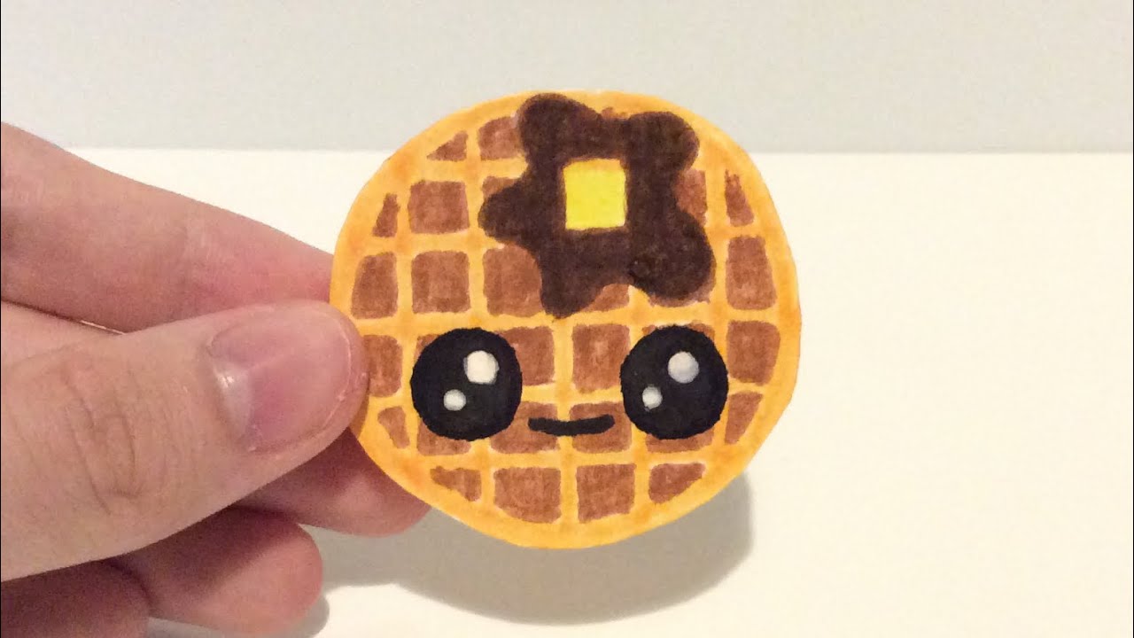 How to Make Paper Waffle with a Cute Face - YouTube