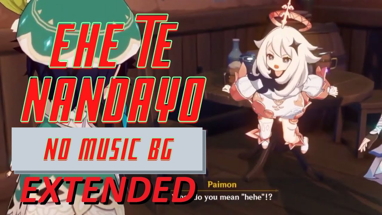 Paimon Voice Only - Ehe Te Nandayo (EXTENDED) | No Music Background | Genshin Impact - YouTube