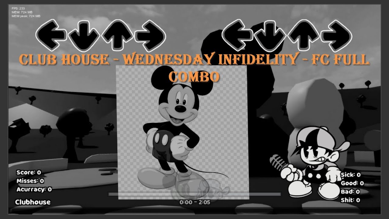 FNF Wednesday Infidelity Part 2 - Clubhouse [HARD] | No Miss Full Combo ...