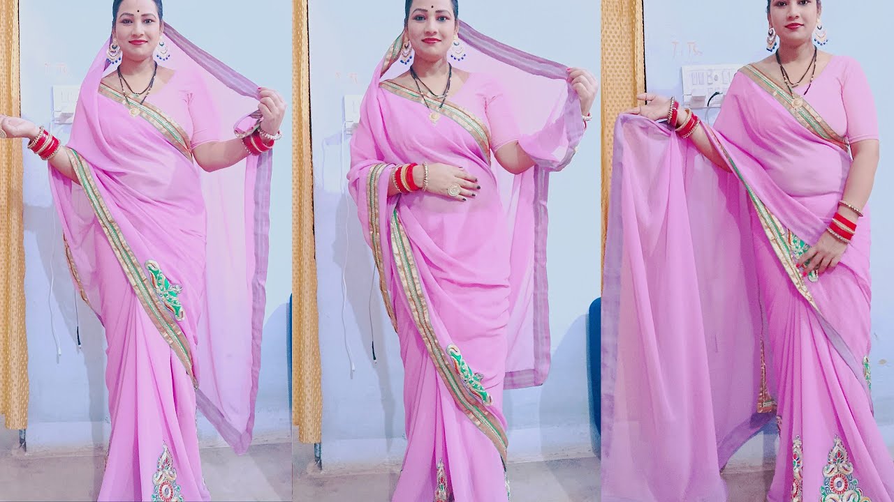 Parfect Saree Draping For Beginners /Saree Draping and Plates Making ...