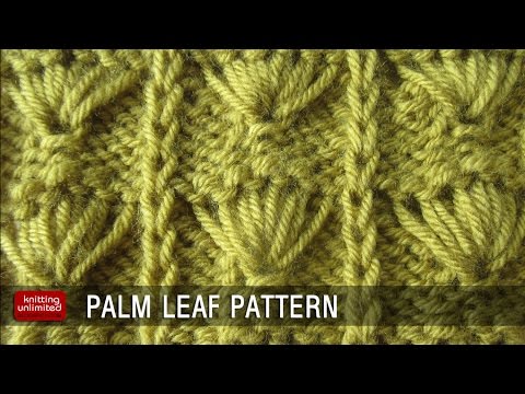 Palm Leaf Knitting pattern - YouTube