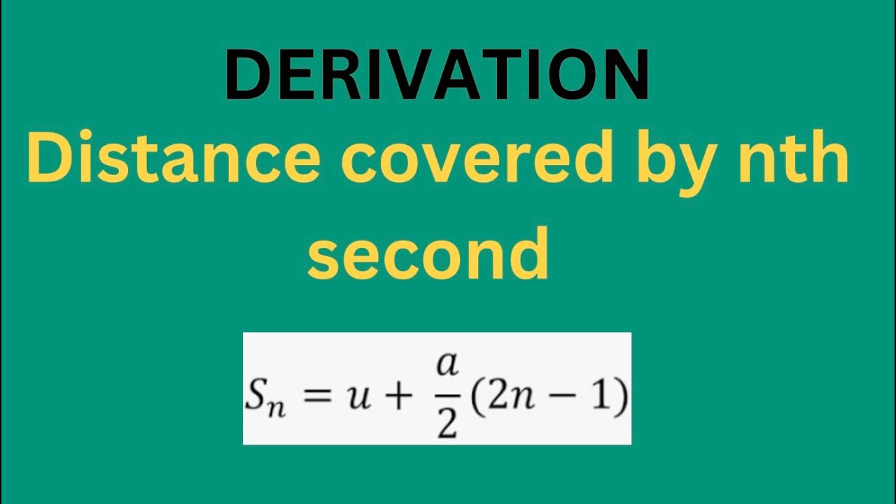 Distance covered by nth second - YouTube