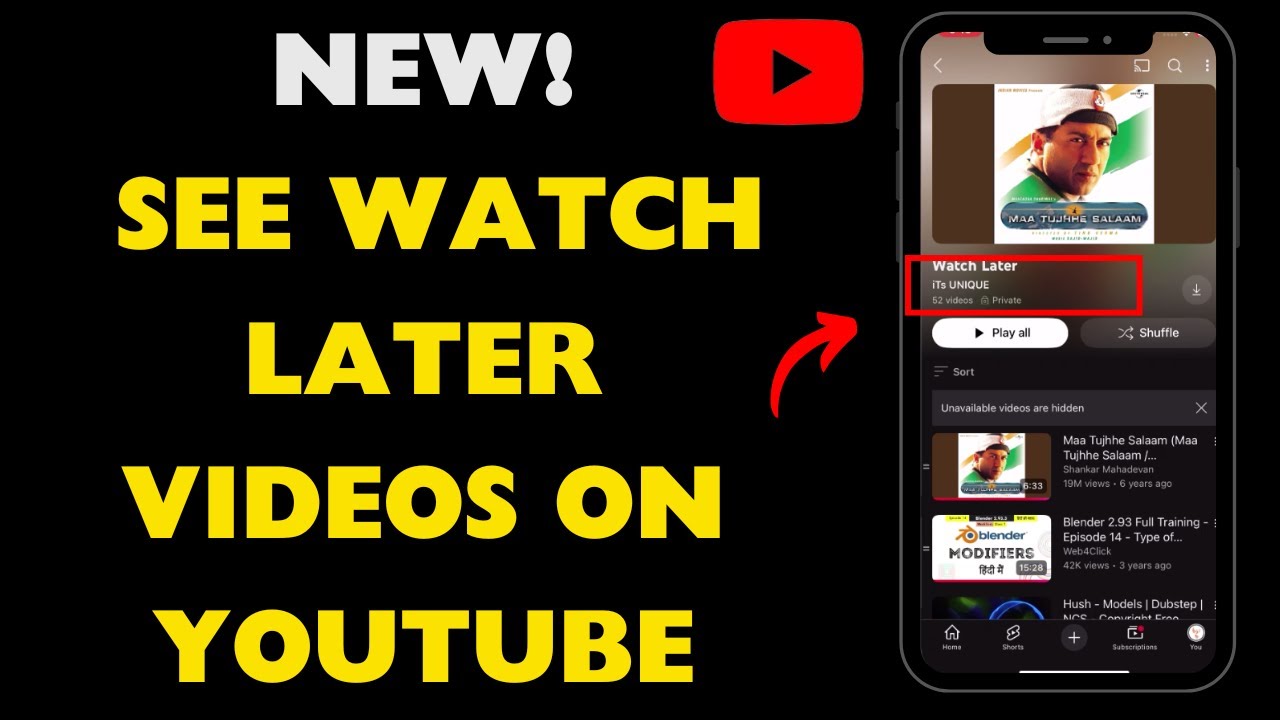 NEW! How to See Watch Later Videos on Youtube - YouTube