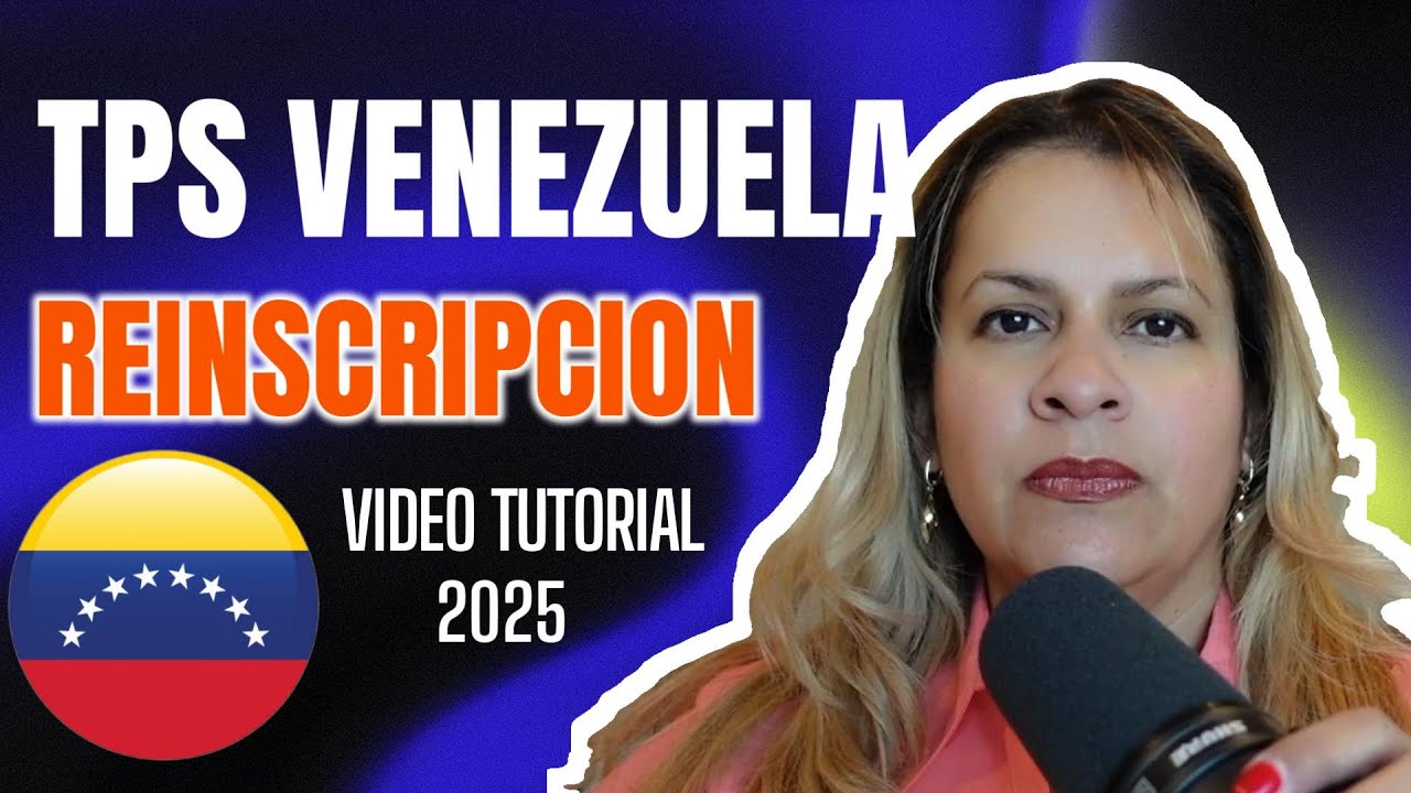 🔴 REINSCRIPCION al TPS VENEZUELA 2025 🔴Video tutorial Paso a Paso 🔴 ...