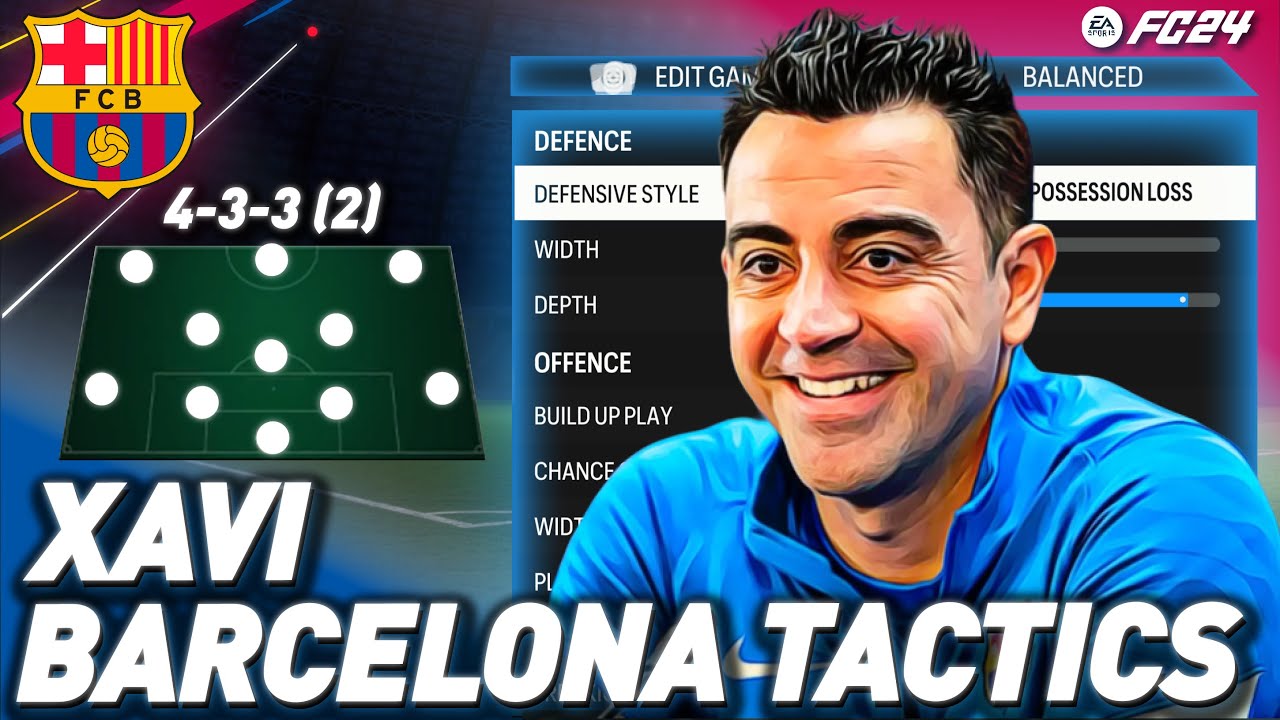 XAVI'S FC BARCELONA 4-3-3 TACTICS IN EA FC 24 - YouTube