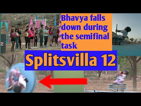 Splitsvilla 12 - Bhavya falls down during semifinal task - YouTube