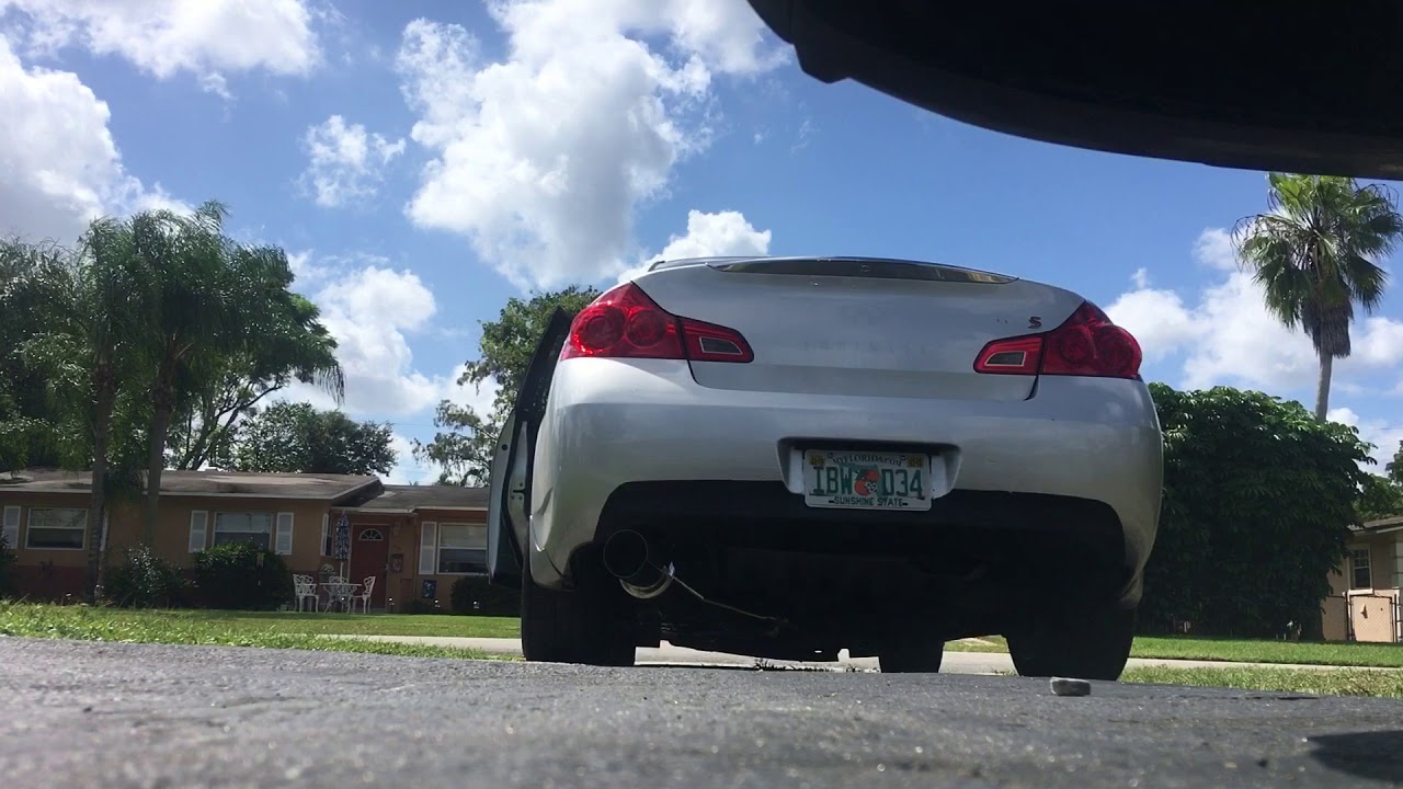 Infiniti g35 sedan ISR single exit exhaust - YouTube