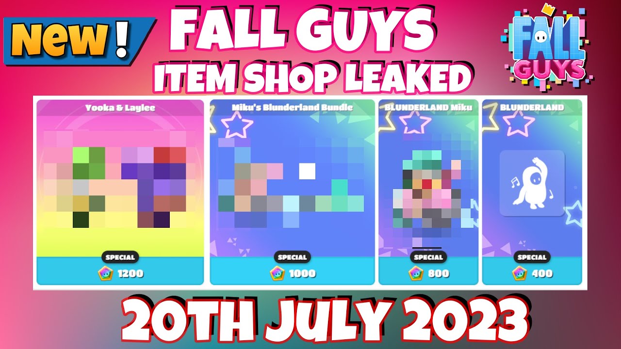 *NEW* Fall Guys SS4 - 20th July ITEM SHOP LEAKED! (Yooka & Laylee ...