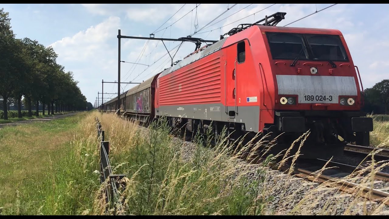 189 024-3 DB Cargo With Boxcars Freight Train at Horst-Sevenum the Netherlands, June 27 -2024 👍👍 ...