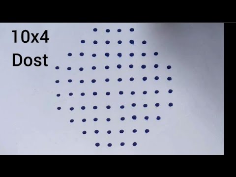 10x4 dost flower Rangoli art design/muggulu design. - YouTube