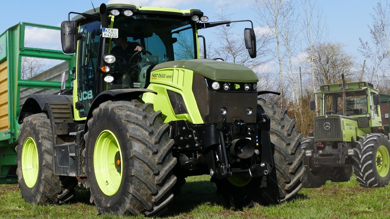MB Trac 4220 powered by JCB - GPS Häckseln 2021 bei HP Biogas - YouTube