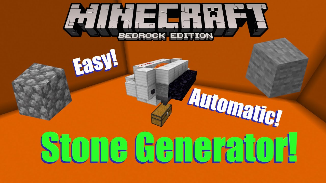 Easy Automatic Stone Generator! |Minecraft Bedrock 1.16+| [Tutorial ...