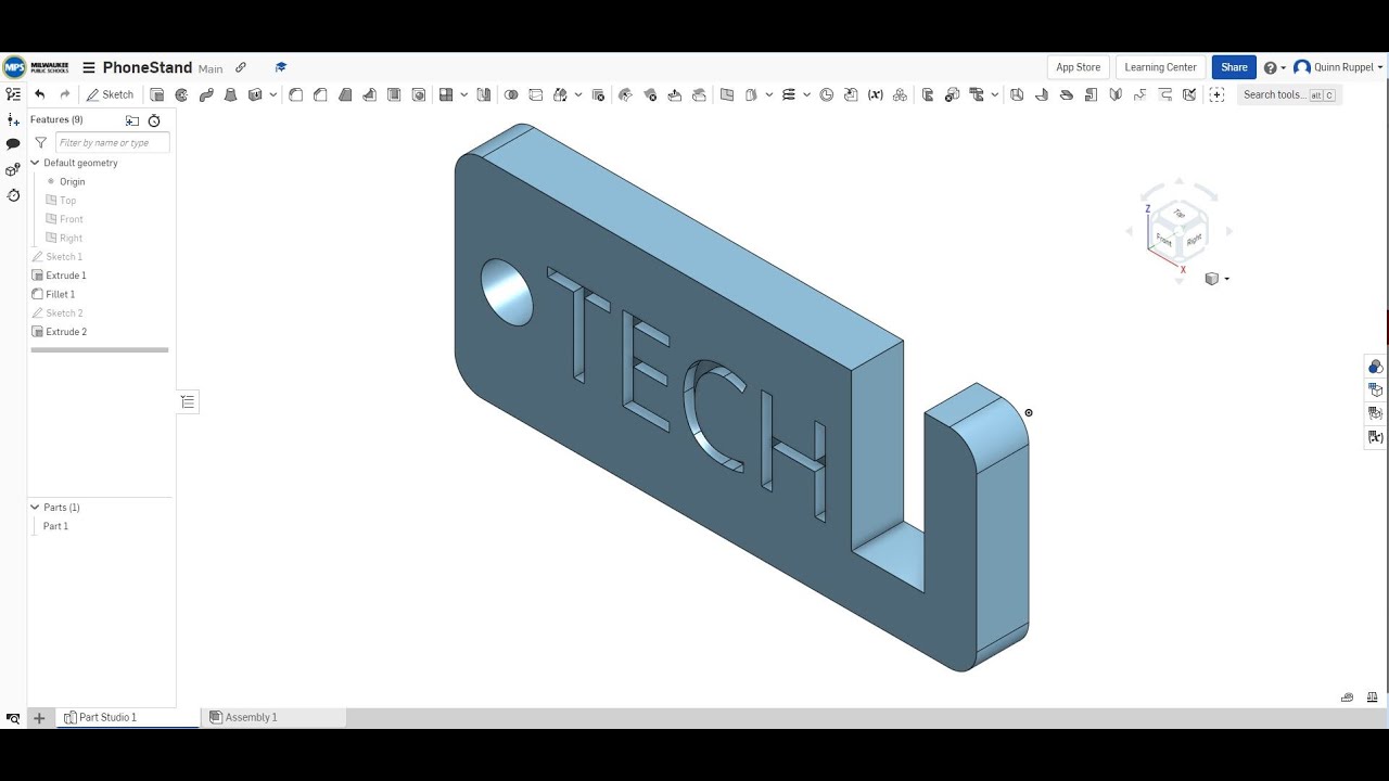 OnShape: Phone Stand Project - YouTube