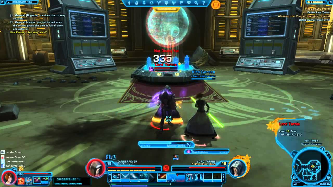 SWTOR - Defeating Darth Tarnis - YouTube