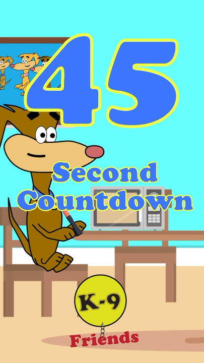 Cartoon 45 second countdown timer for kids #kidstimer #countdowntimer - YouTube