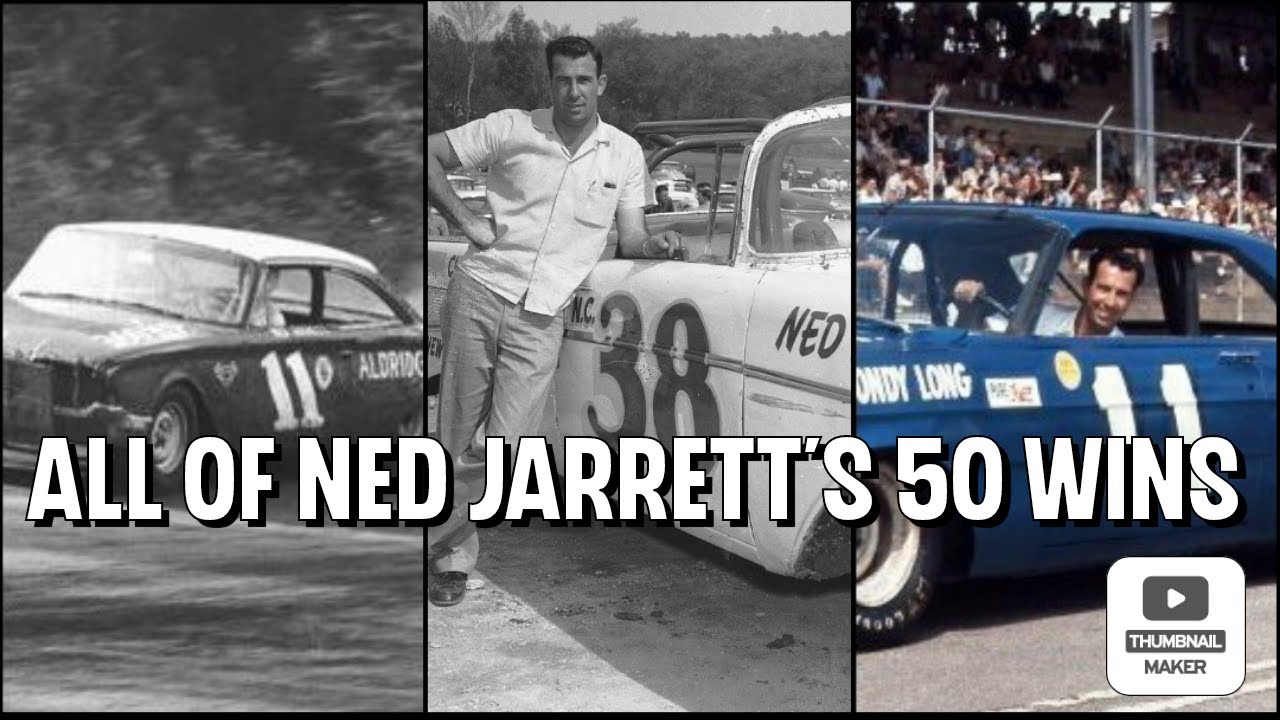All of Ned Jarrett's 50 Wins - YouTube
