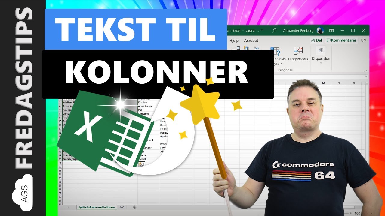 Hvordan splitte data inn i forskjellige kolonner i Excel 🤓 - YouTube