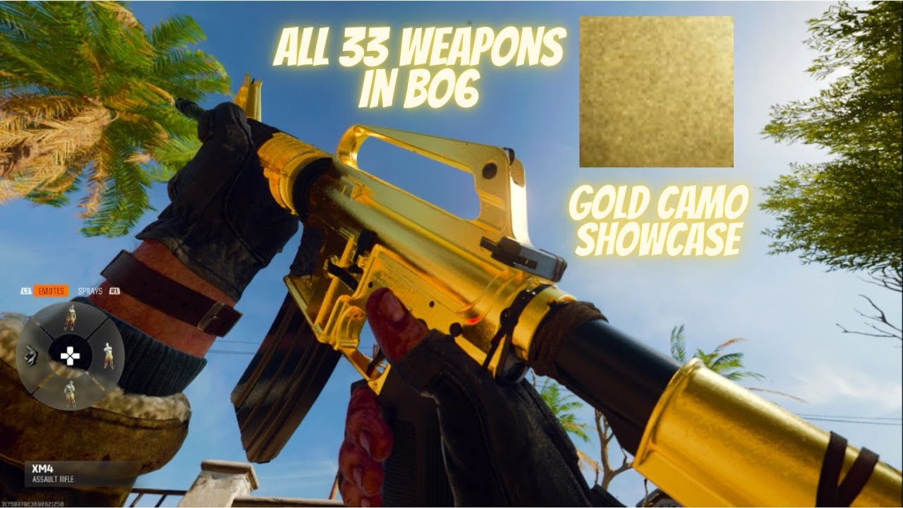 All 33 Weapons ''GOLD'' Camo Showcase in Black ops 6 - YouTube