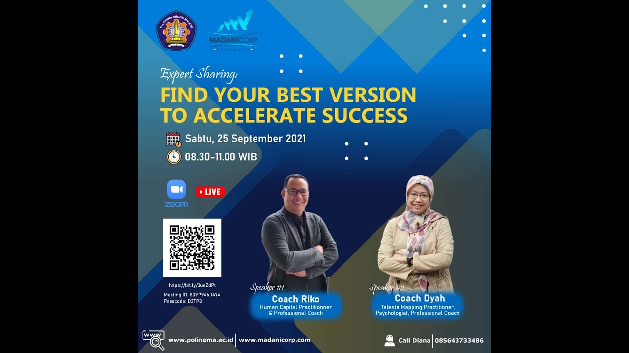 WEBINAR "EXPERT SHARING : FIND YOUR BEST VERSION TO ACCELERATE SUCCES ...