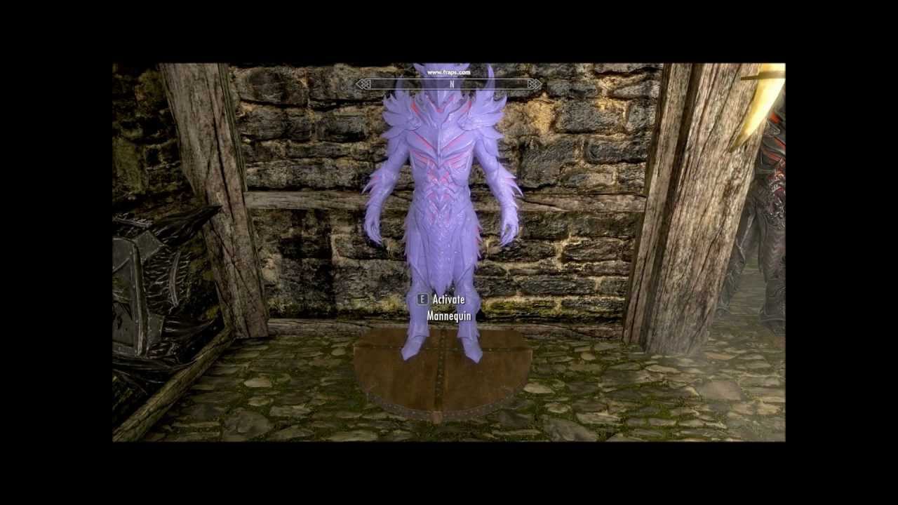 Skyrim White Daedric Armor Mod - YouTube