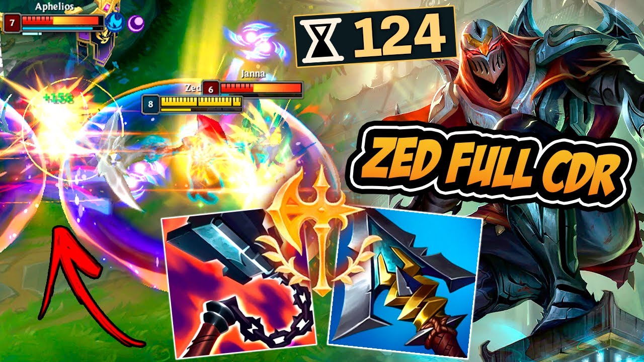 ZED BUILD ROUBO DE VIDA E CDR *shuriken infinita* - LEAGUE OF LEGENDS ...