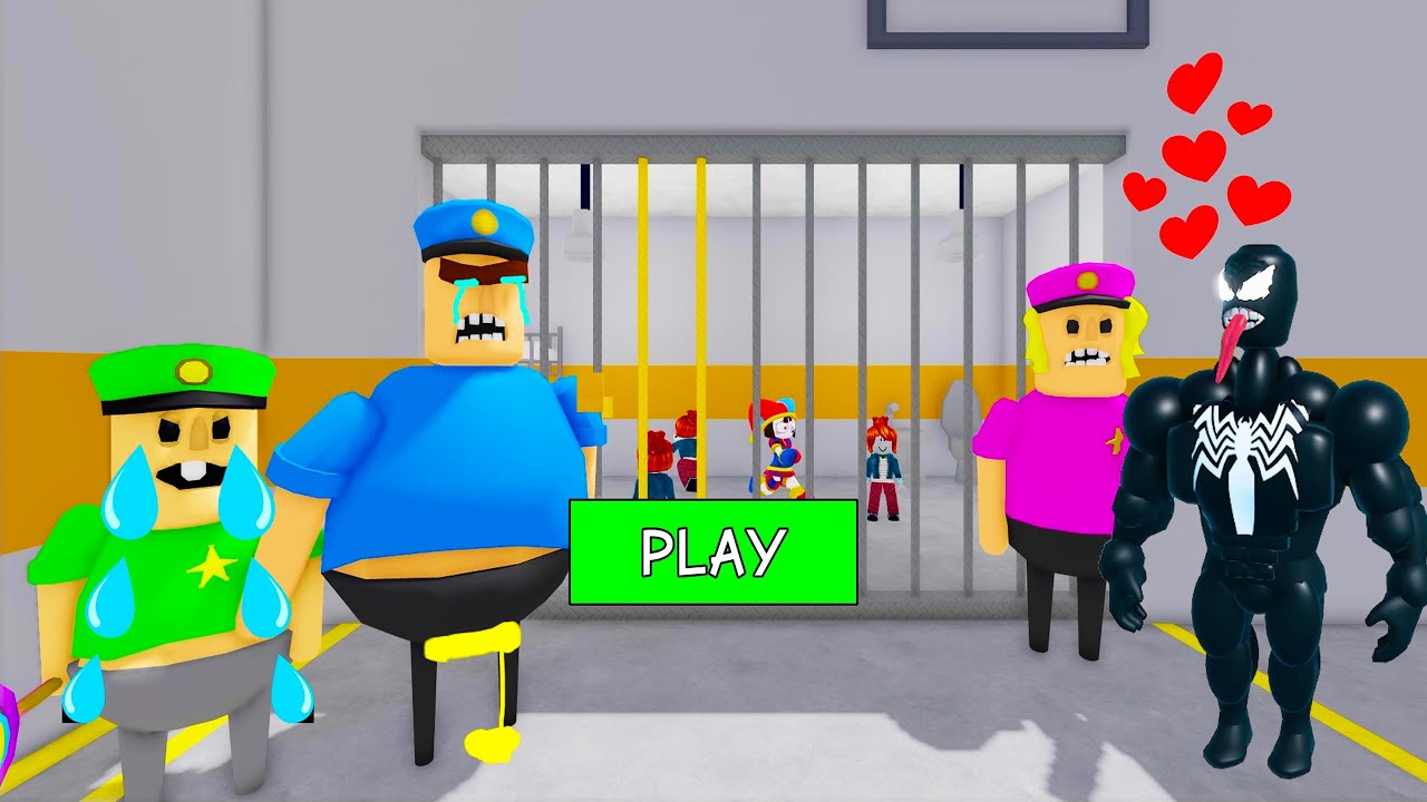 Police Family Escape VENOM BARRY SCARY OBBY Full Walkthrough #roblox ...