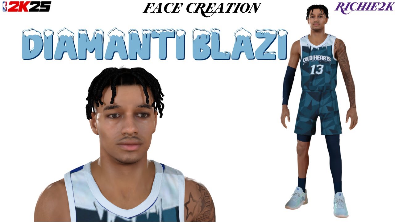 Diamanti Blazi OTE Face Creation in NBA 2K25 - YouTube