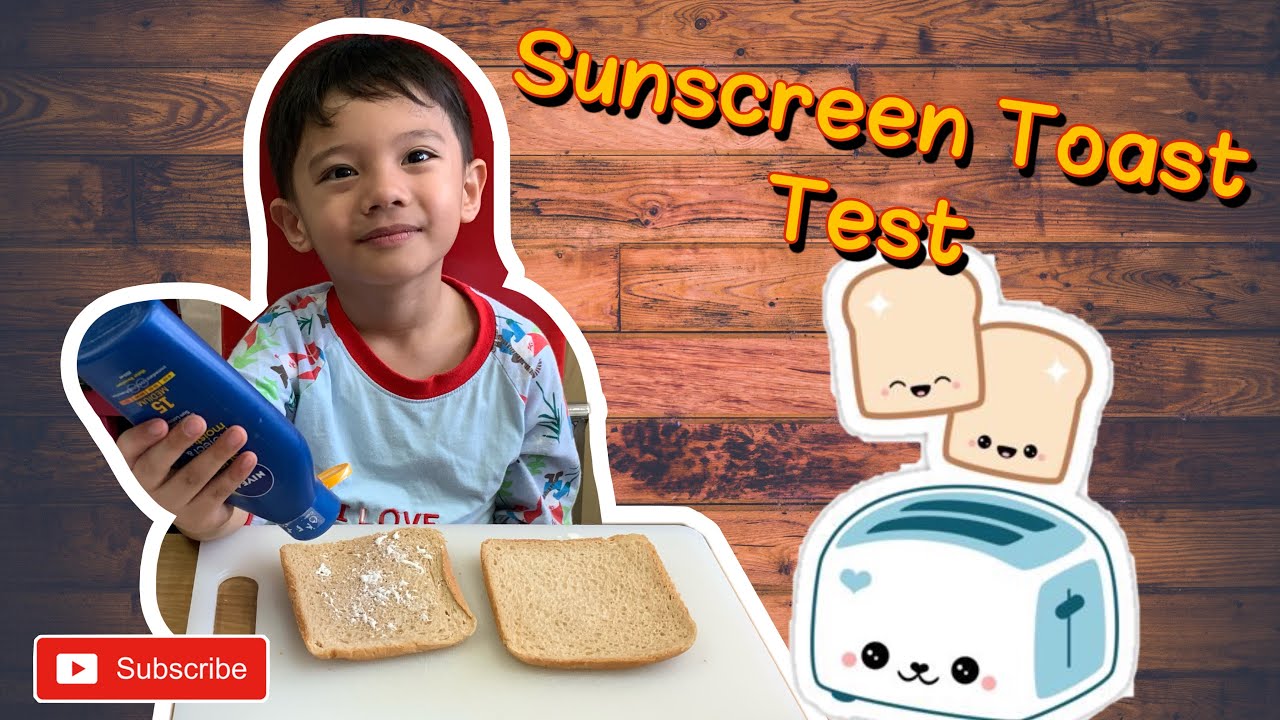 Science Experiment | Sunscreen Toast Test | @skylarklaudschannel7243 ...