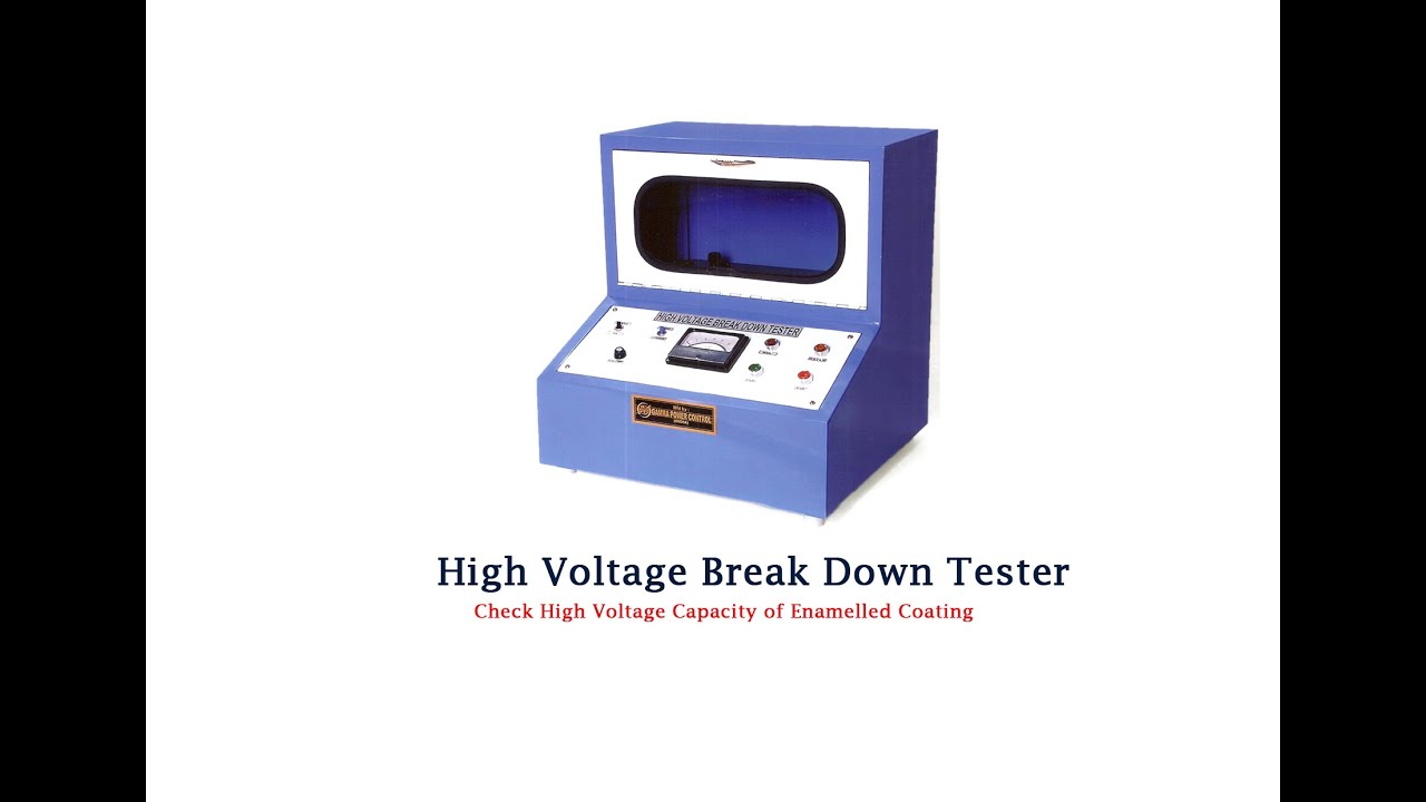 Break Down Voltage Tester (BDV) : Testing Equipment - YouTube