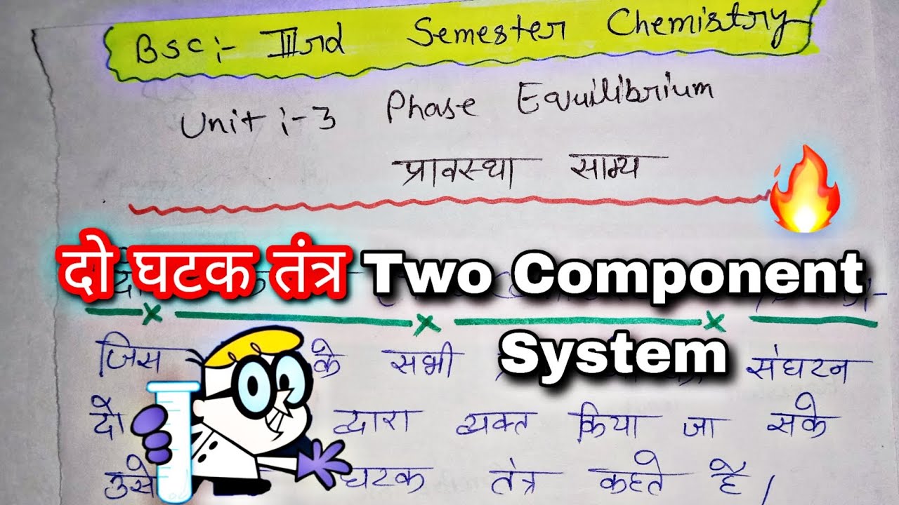 दो घटक तंत्र / Two Component System / Bsc 3rd semester chemistry # ...