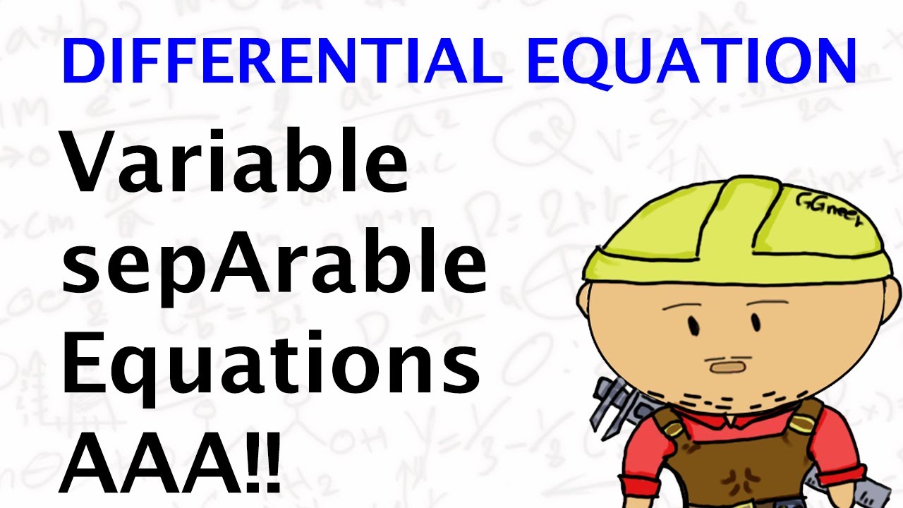 Variable Separable Equations Youtube
