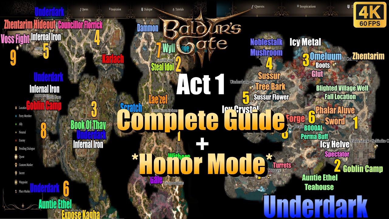 Baldur's gate 3 - Everything To Do In Act 1 - Underdark - Grymforge ...