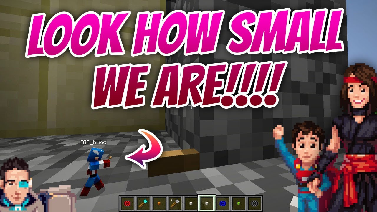 Minecraft: WE MAKE TINY ANT HOUSES FOR OUR TINY BODIES - YouTube