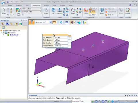 Solid Edge Tips & Tricks Bolted Connection - YouTube
