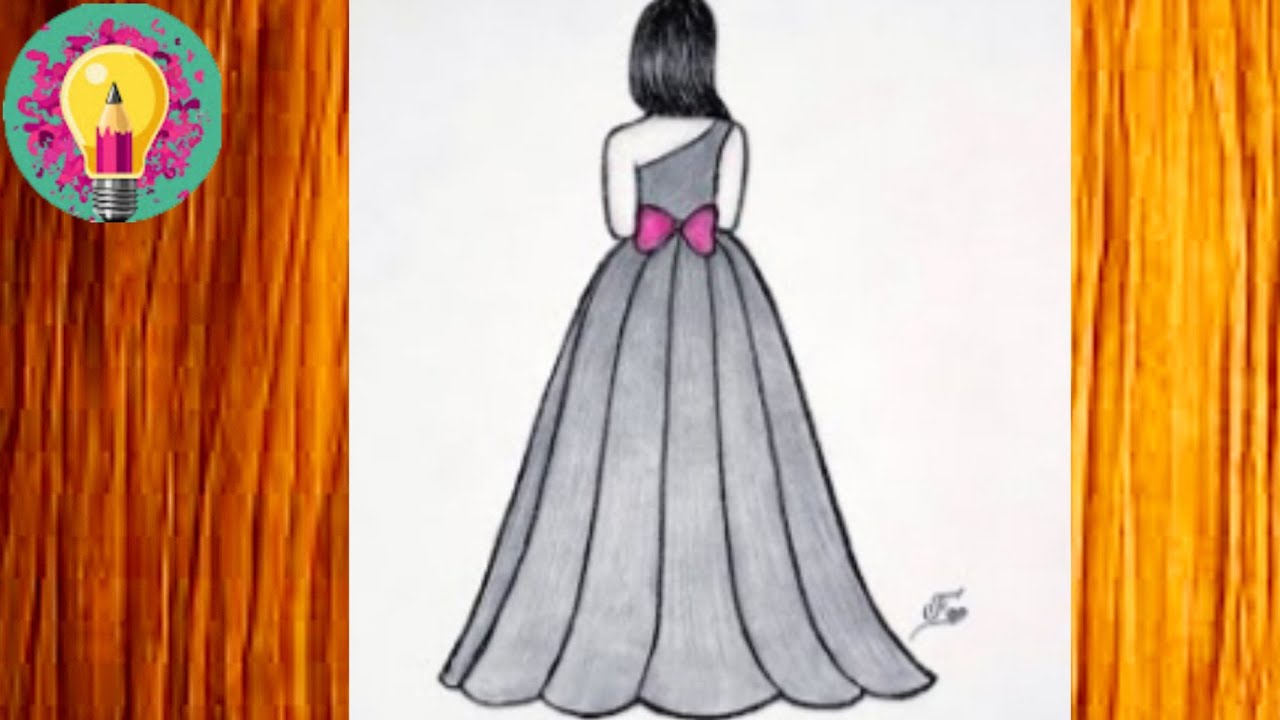 Pencil Drawing Beautiful /Pencil Drawing Girl Back Side /Creative ...