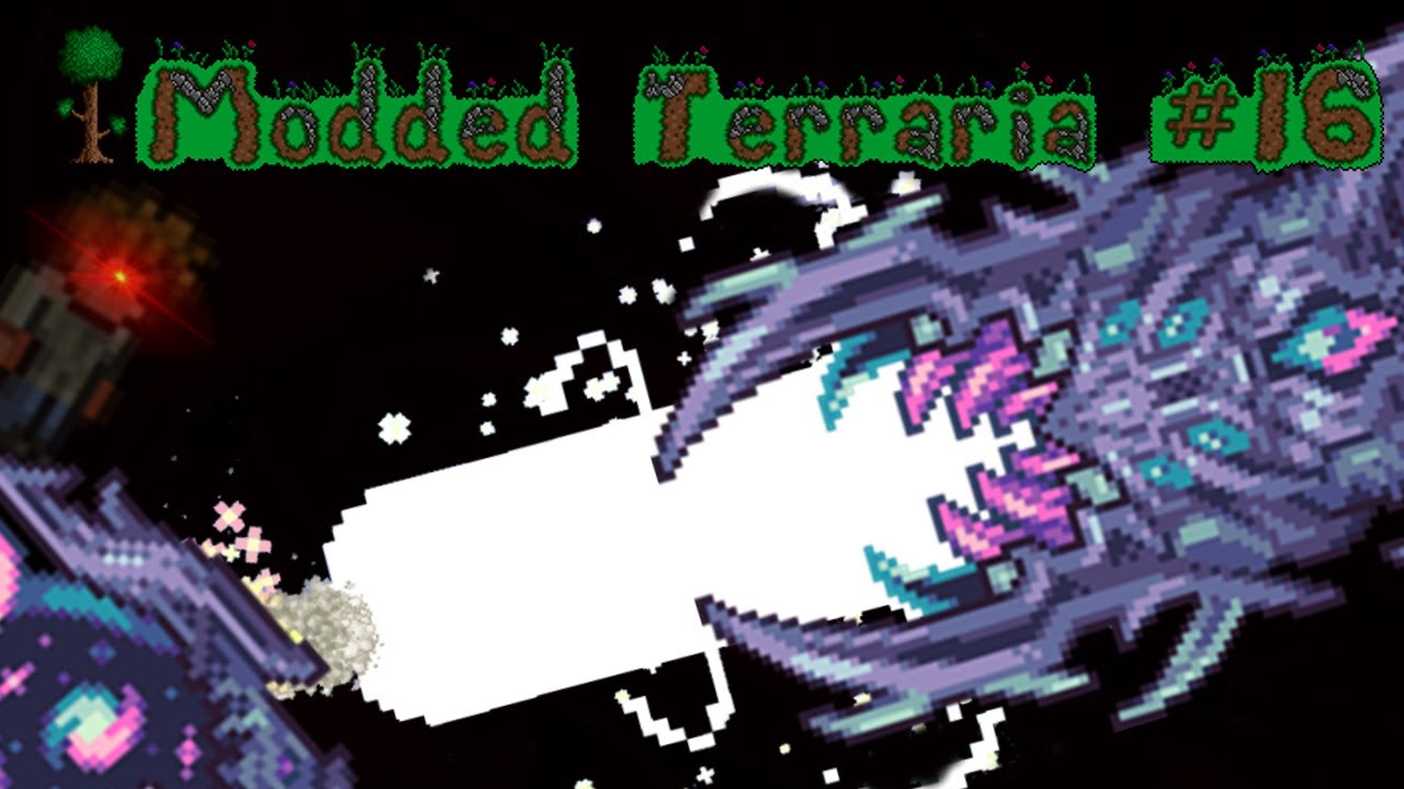 Fighting Big Space Worm in Modded Terraria - YouTube