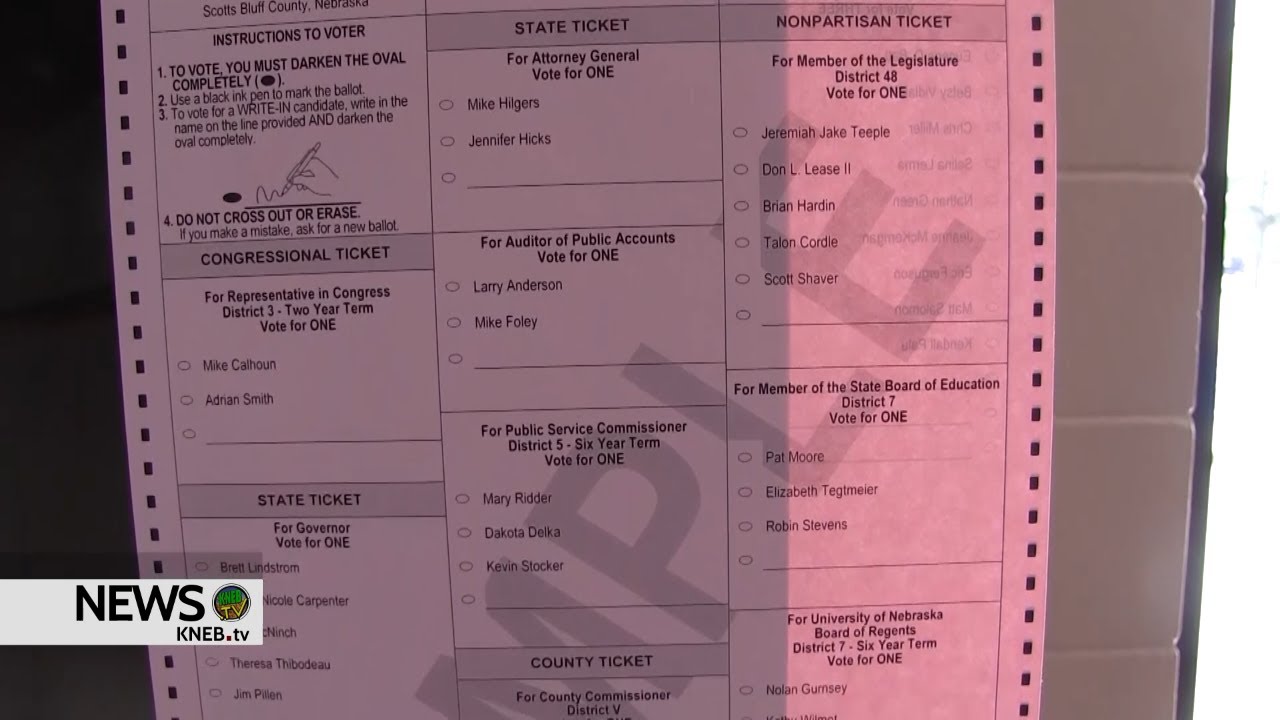 Nebraska Statewide Primary Ballot Certified by Secretary of State - YouTube