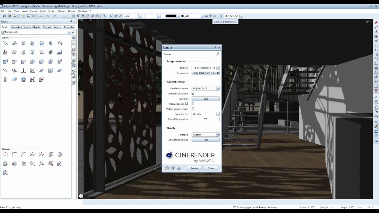 Allplan Architecture 2016 - Feature: Improvements Rendering (English ...