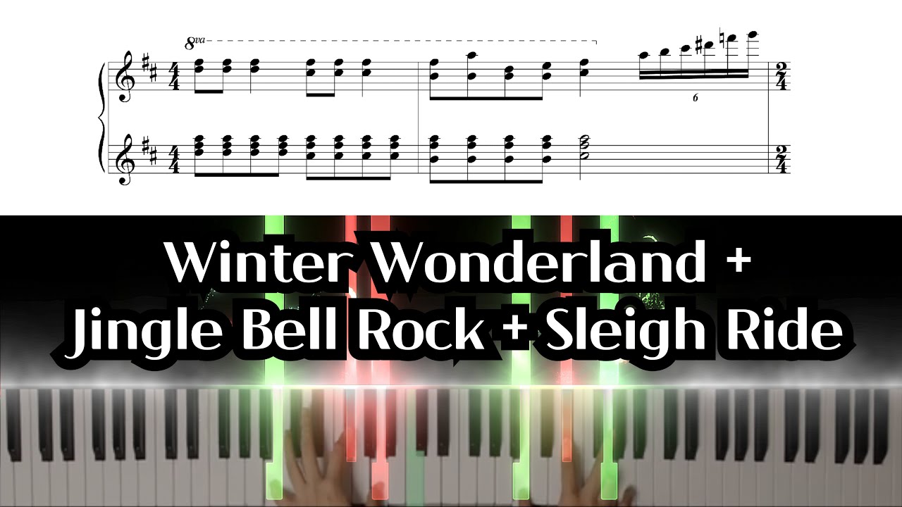 캐롤 악보 ) Winter Wonderland, Jingle bell rock, sleigh ride piano sheet ...