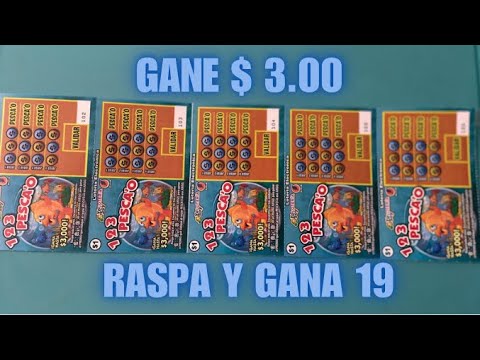Raspa y Gana 19 Uno, Dos, Tres Pescao. Gane $ 3.00 Dolares - YouTube