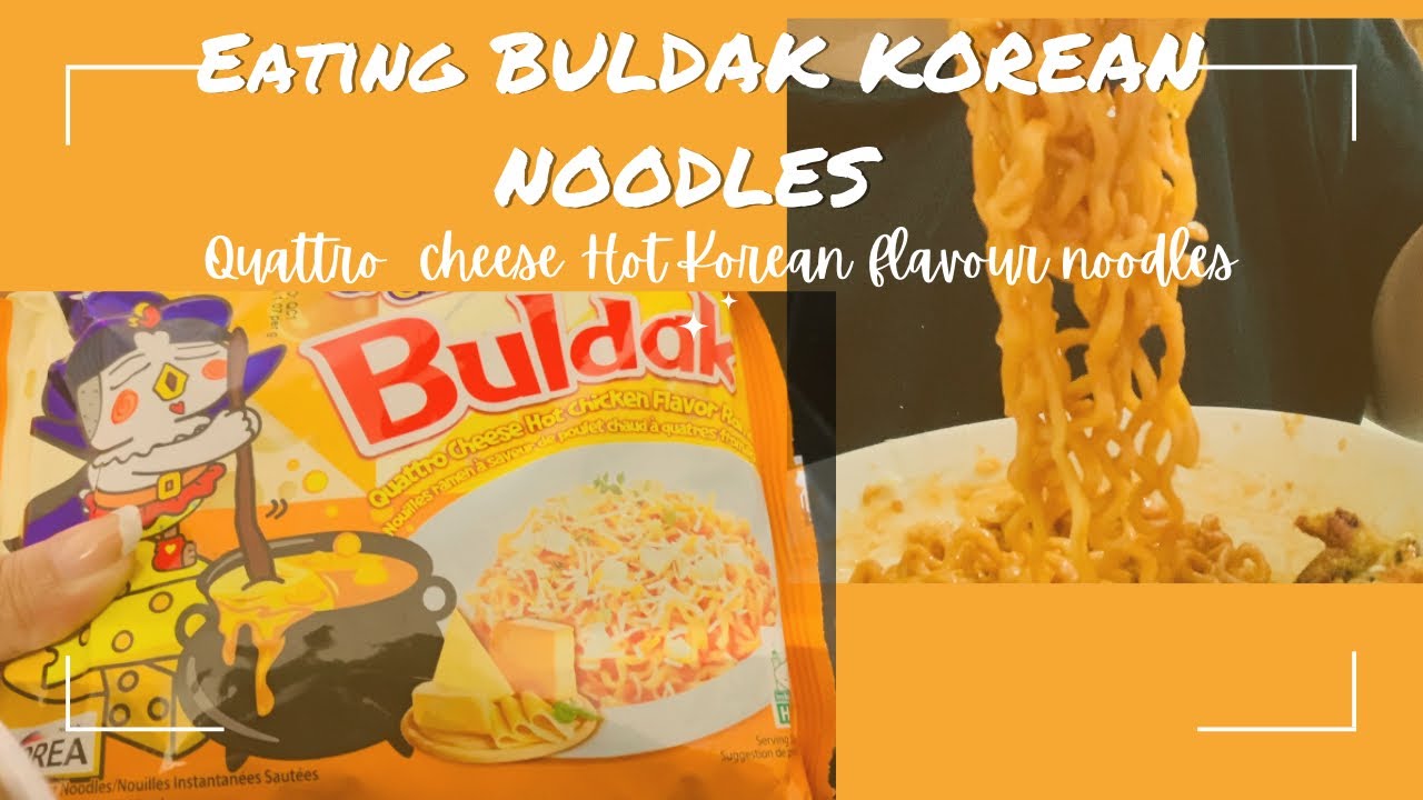 Cooking and Eating BULDAK Quattro Cheese Korean Noodles #koreanfood # ...