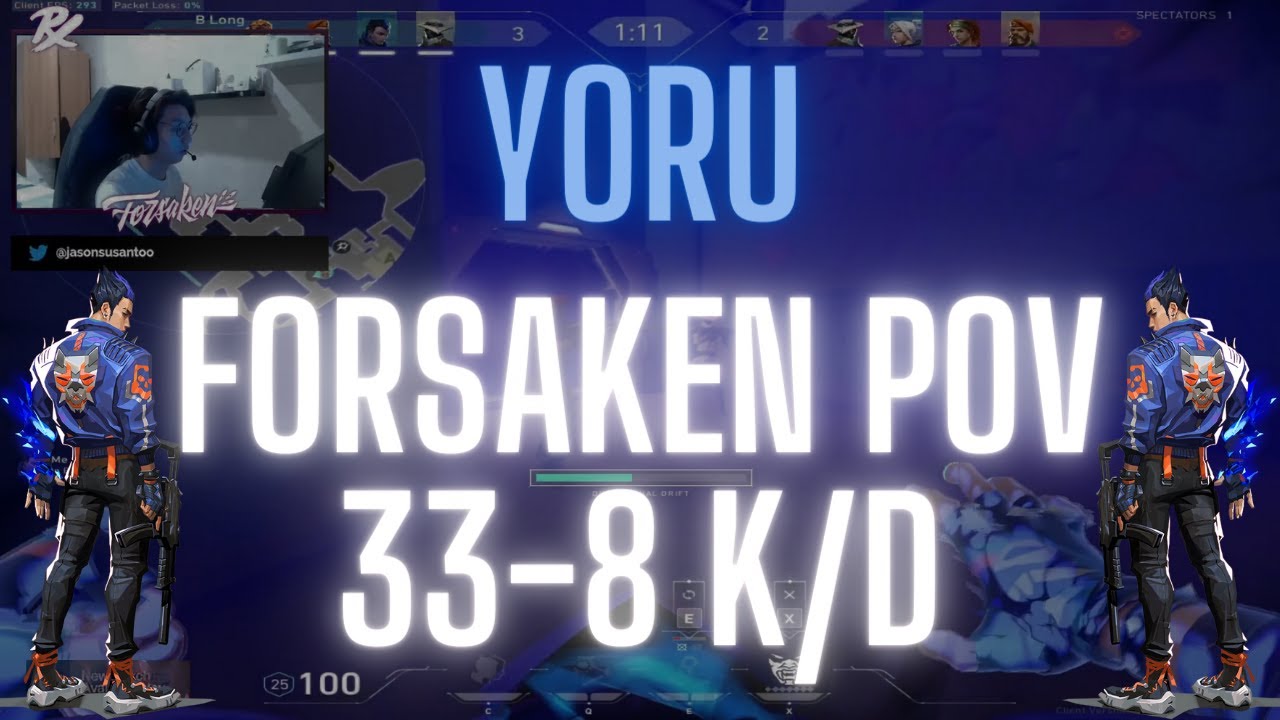 PRX f0rsakeN POV Yoru on Bind 33-8 K/D (VALORANT Pro POV) - YouTube