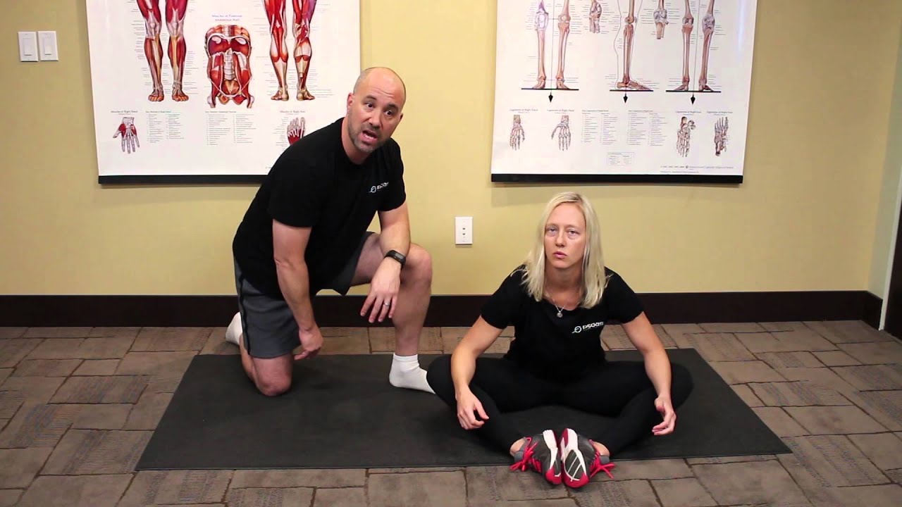 Seated Adductor Stretches - YouTube