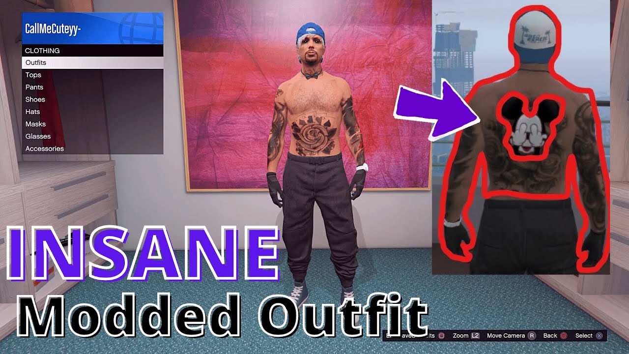 How To Get Your CREW Emblem/Patch With NO TOP Modded Outfit Glitch GTA ...