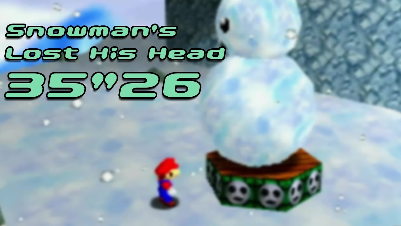 Super Mario 64 - Snowman's Lost His Head 35"26 (35"23 IGT) - YouTube