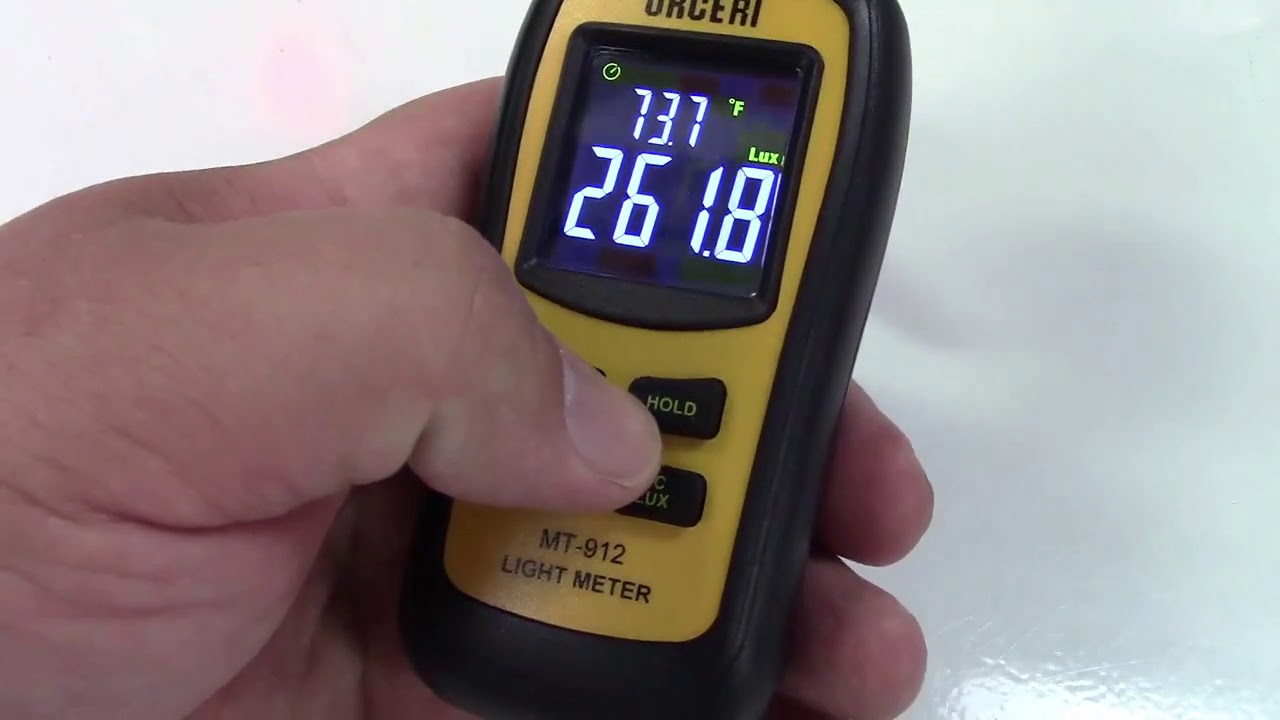 URCERI Lux Meter With Color LCD Screen Review - YouTube