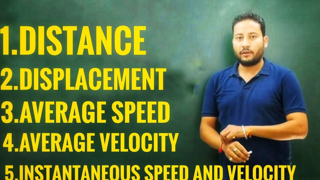 KINEMATICS- AVERAGE SPEED AND VELOCITY, INSTANTANEOUS SPEED AND ...