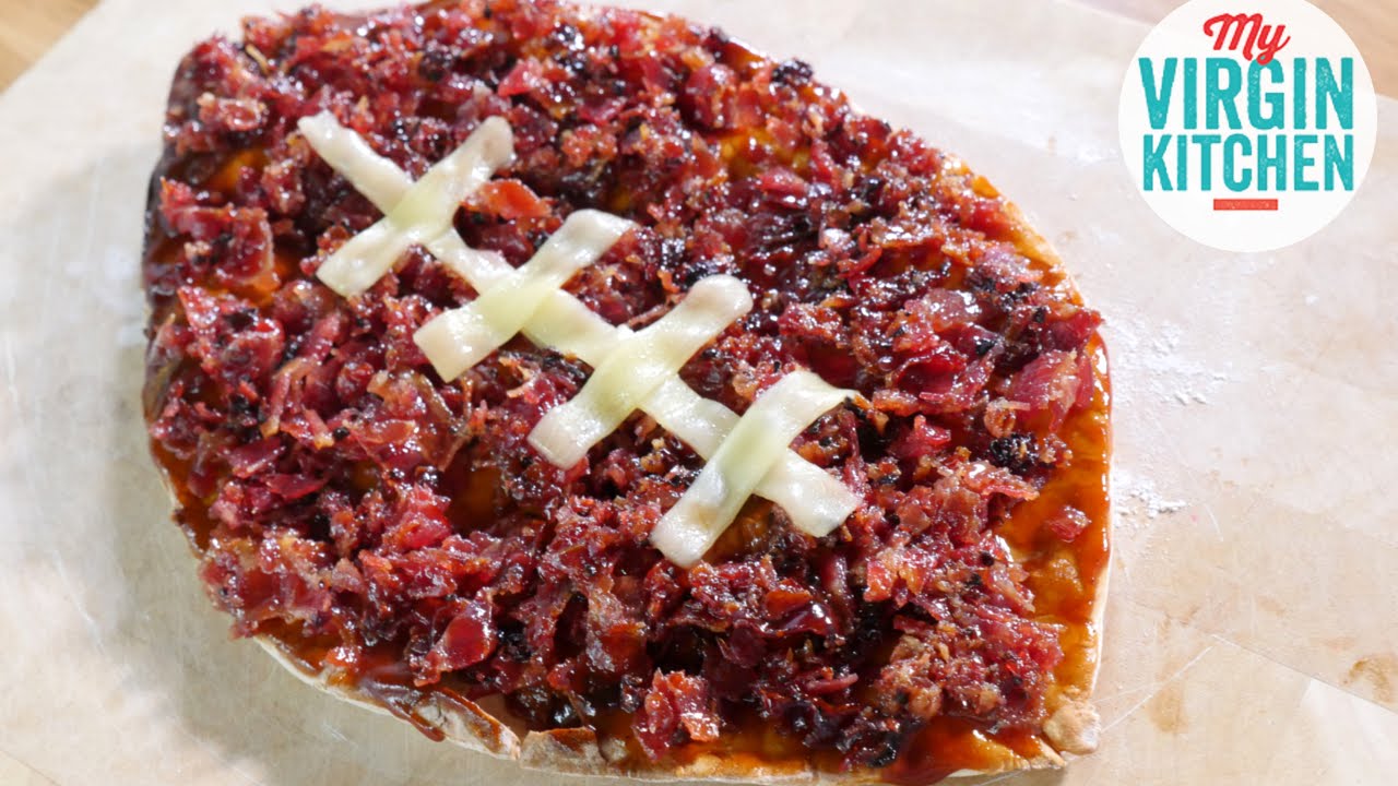 SUPERBOWL BBQ CANDIED BACON PIZZA RECIPE - YouTube