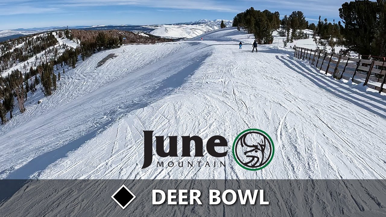 SNOWBOARDING in JUNE MOUNTAIN in California- Deer Bowl (BLACK DIAMOND ...